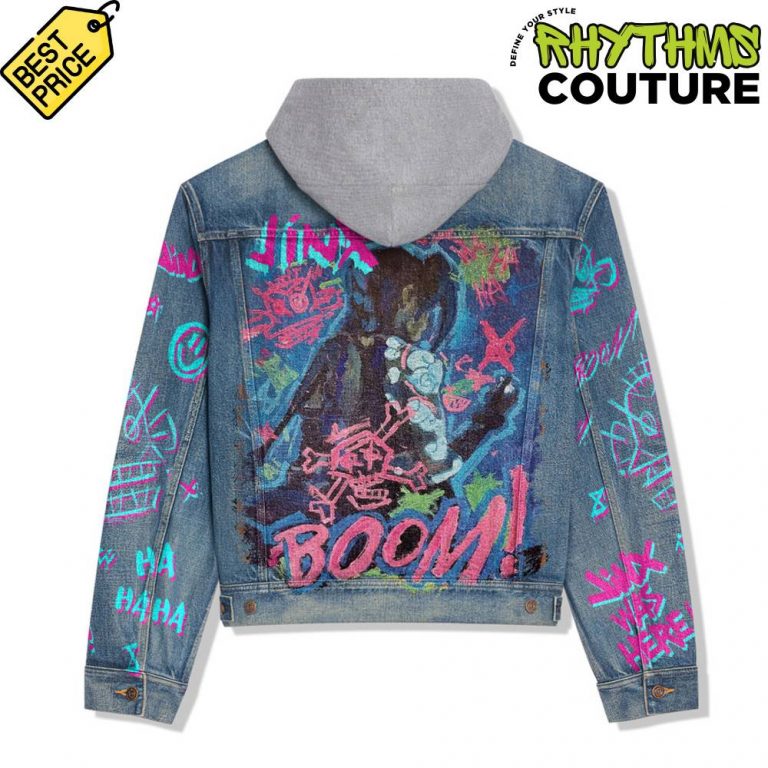 Arcane LOL Jinx Special Edition Hooded Denim Jacket - Rhythmscouture