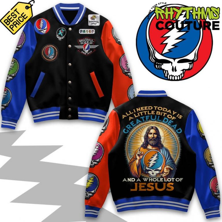 Grateful Dead Jesus Special Edition Baseball Jacket - Rhythmscouture