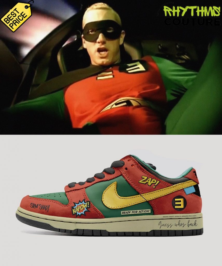Eminem Slim Shady “Guess Who’s Back” Nike SB Dunk Sneaker - Rhythmscouture